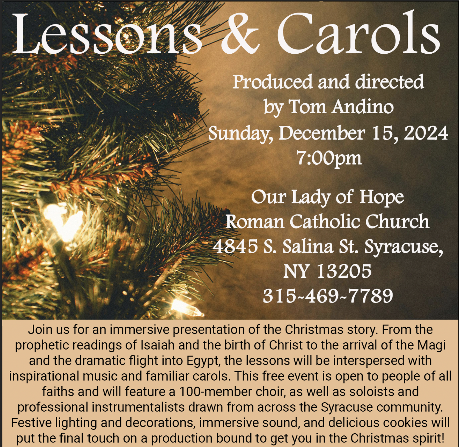 Final Lessons & Carols | Our Lady of Hope Roman Catholic Church